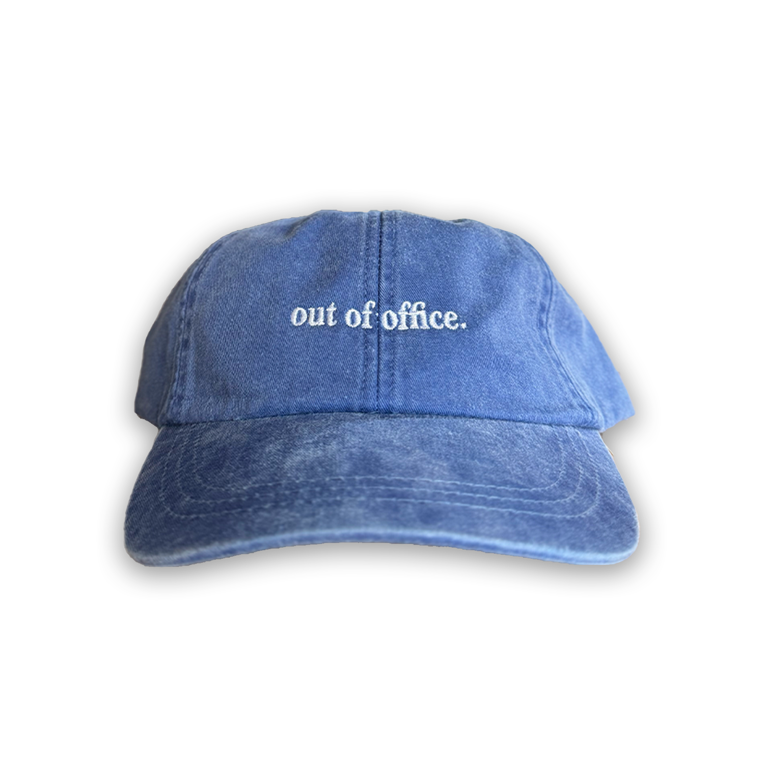 Out Of Office Dad Hat (Blue) – Washed Media
